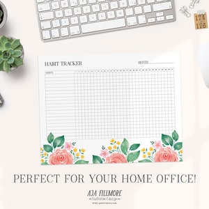 Habit Tracker Printable, Habit Tracker Template, Routine Tracker, 30 ...