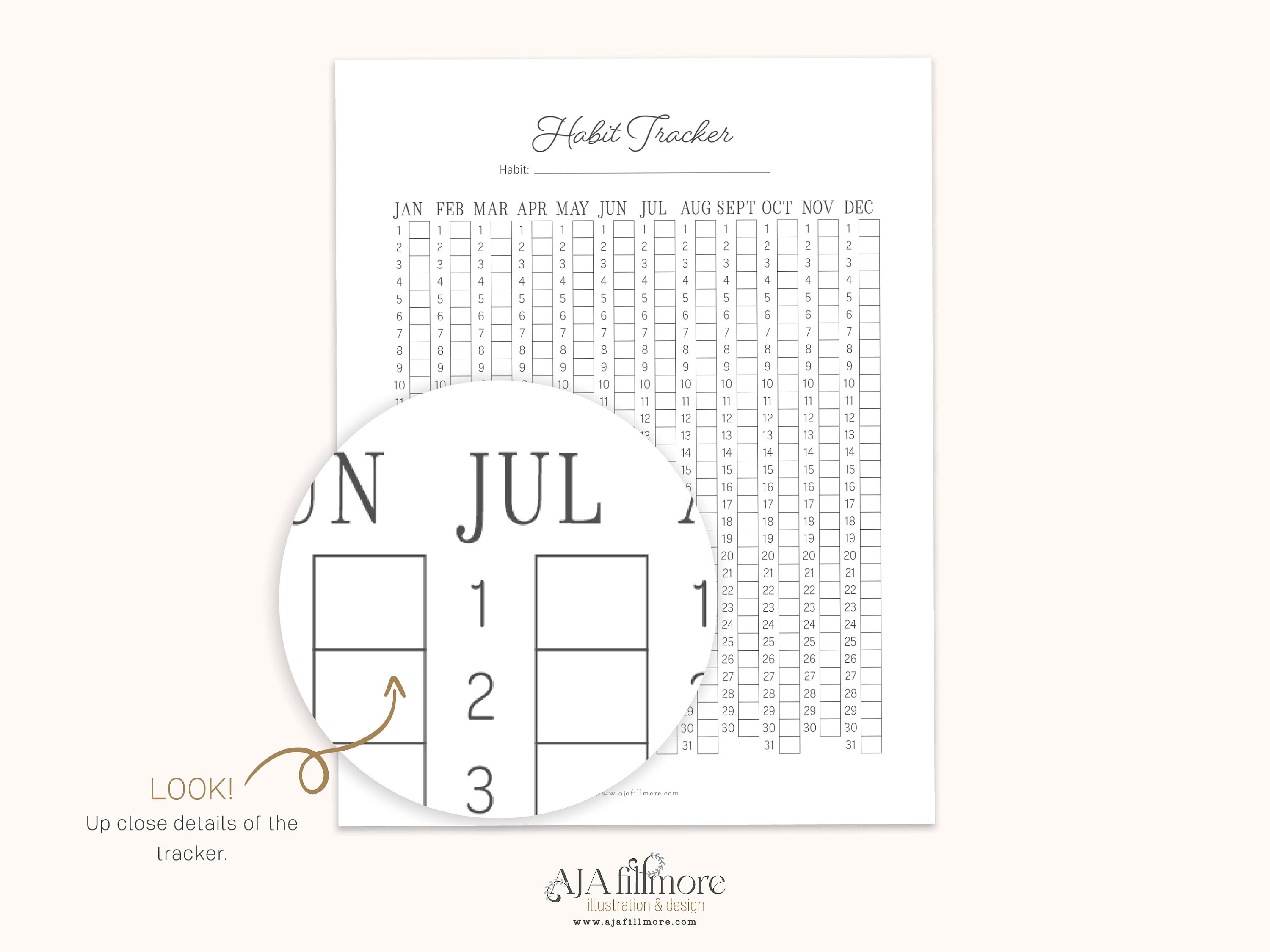 Habit Tracker Printable, 2024 Routine Tracker, Yearly Habit Challenge ...