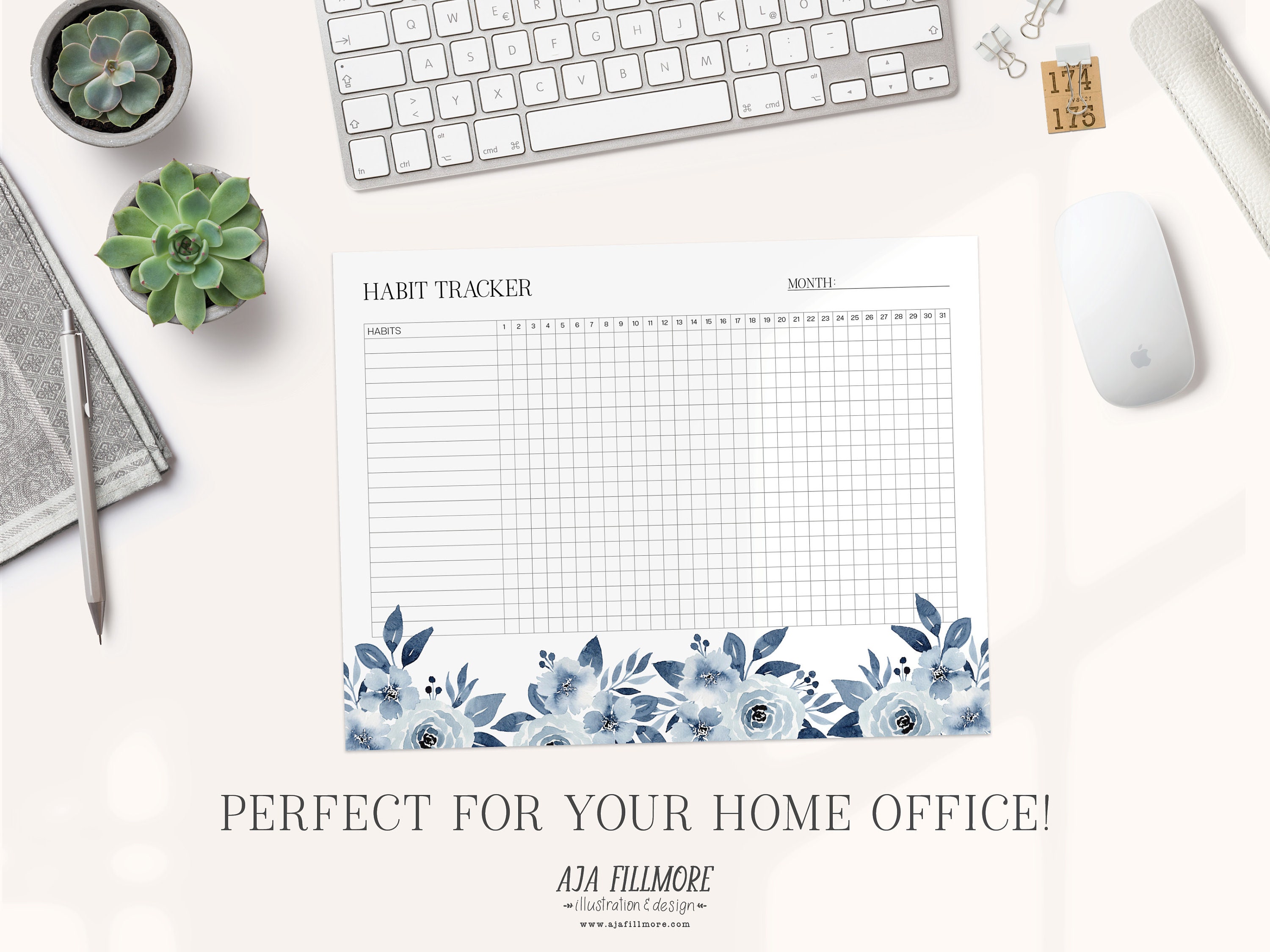 Habit Tracker Printable, Routine Tracker, 30 Day Habit Challenge ...