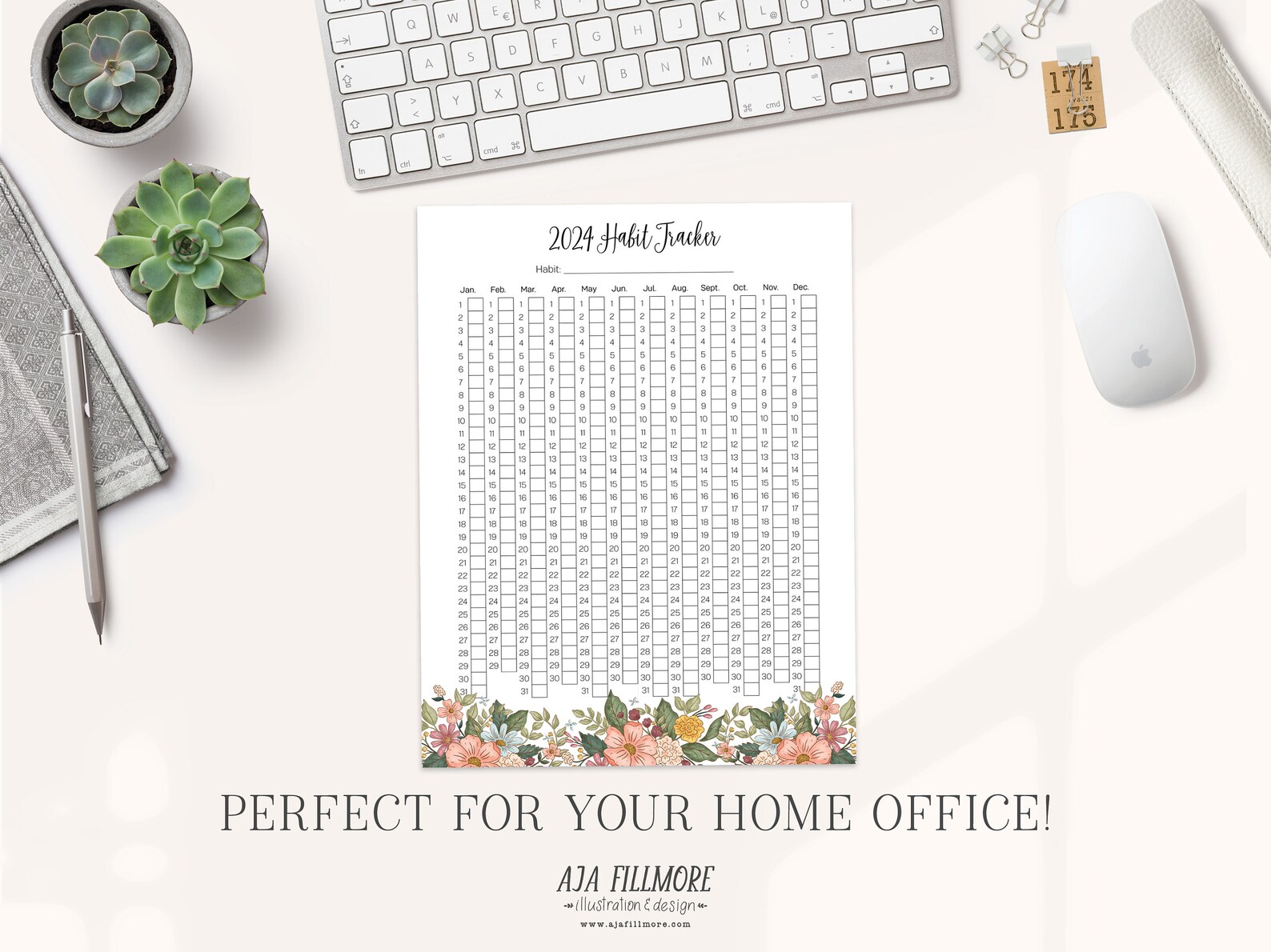 Habit Tracker Printable, 2024 Routine Tracker, Yearly Habit Challenge ...