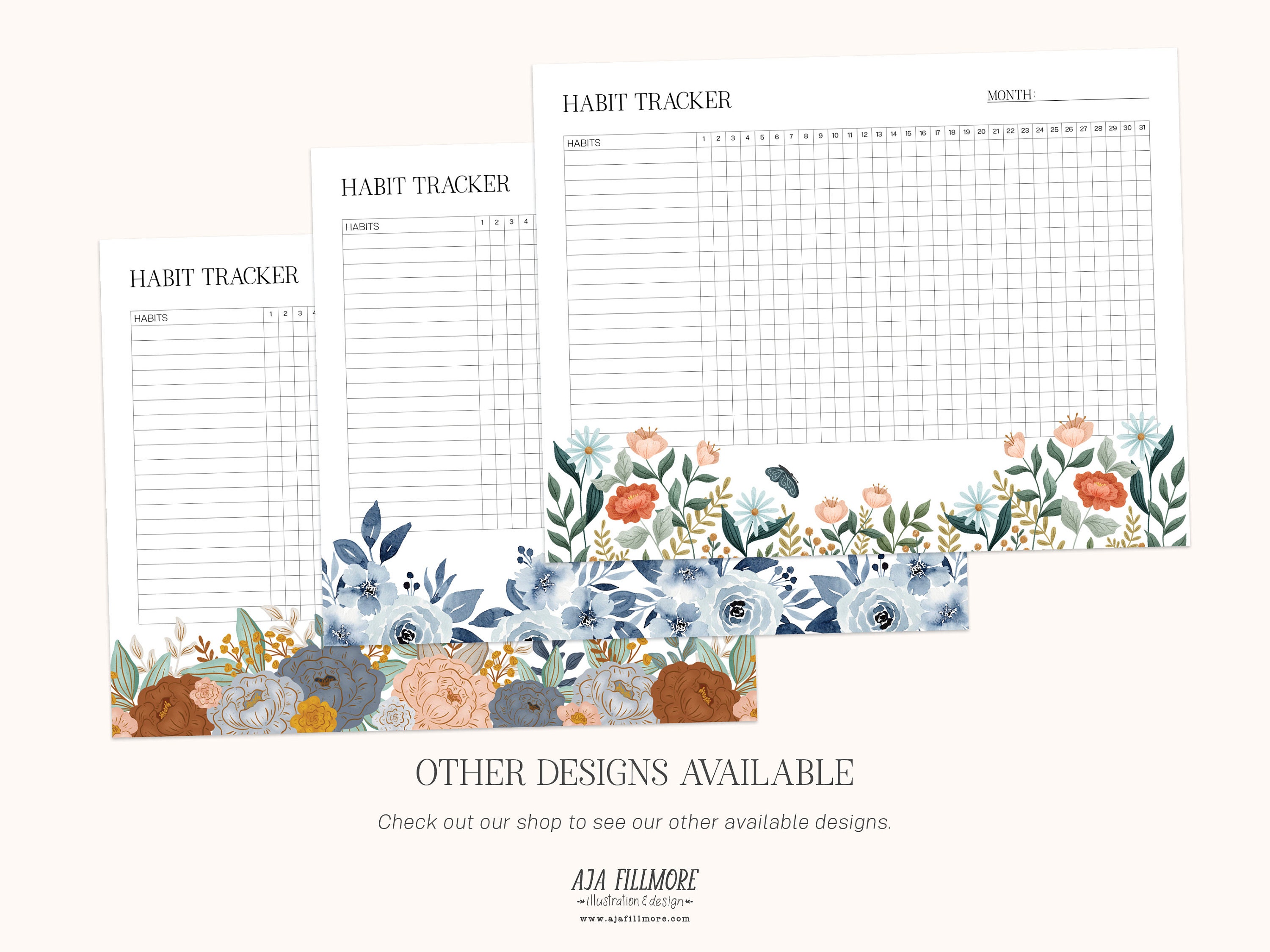 Habit Tracker Printable, Habit Tracker Template, Routine Tracker, 30 ...