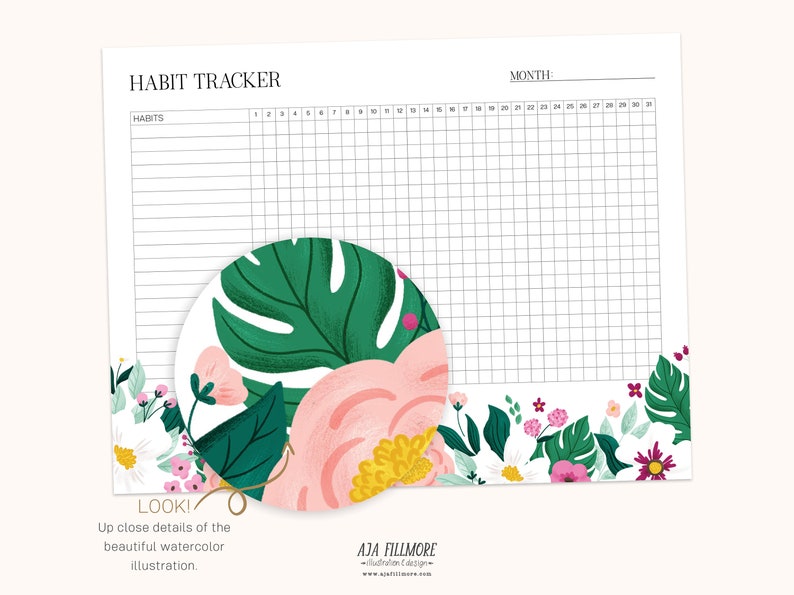 Printable Habit Tracker, Routine Tracker, 30 Day Habit Challenge ...
