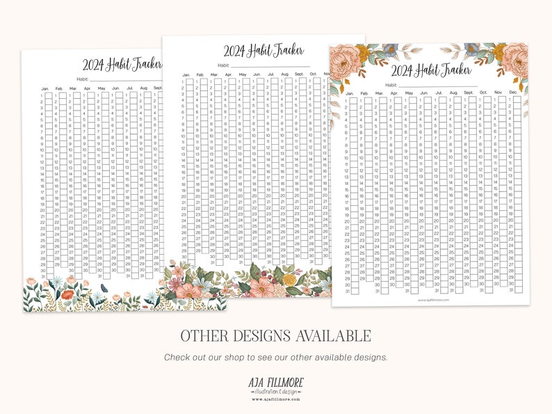 Habit Tracker Printable, Routine Tracker, Yearly Habit Challenge ...