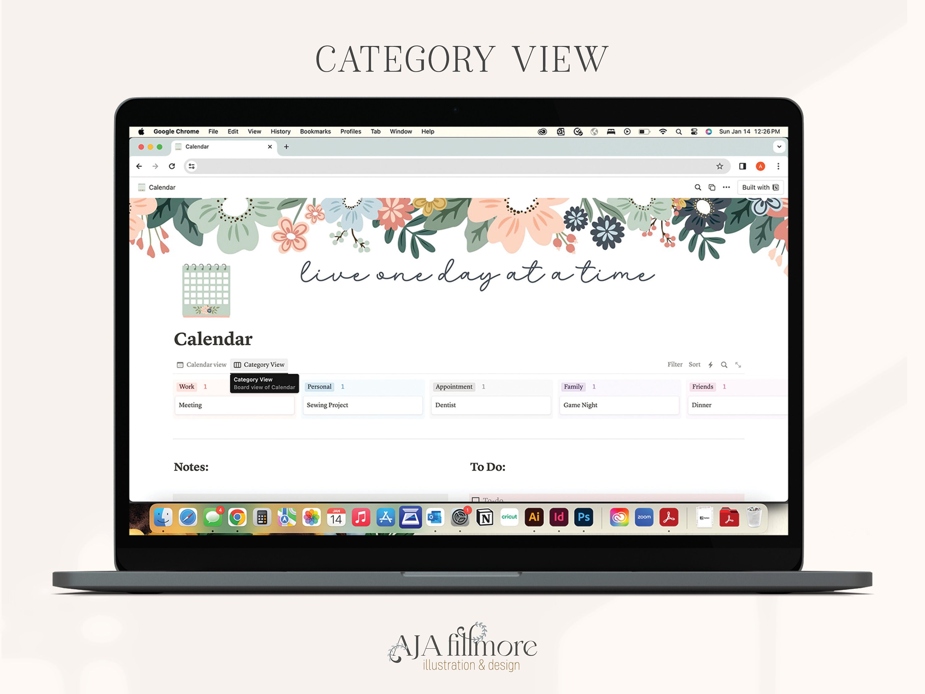 Notion Calendar Template, Notion Calendar, Notion Planner, Digital ...