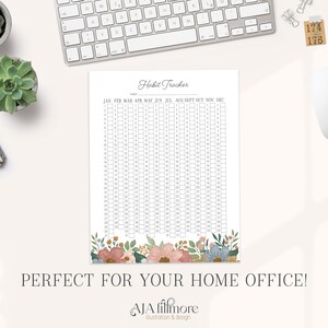 Habit Tracker Printable, 2024 Routine Tracker, Yearly Habit Challenge ...