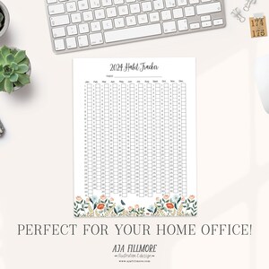 Habit Tracker Printable, 2024 Routine Tracker, Yearly Habit Challenge ...