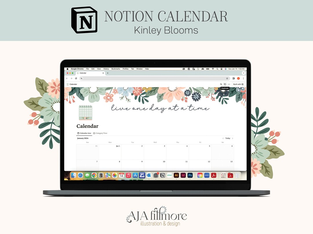 Notion Calendar Template, Notion Calendar, Notion Planner, Digital ...