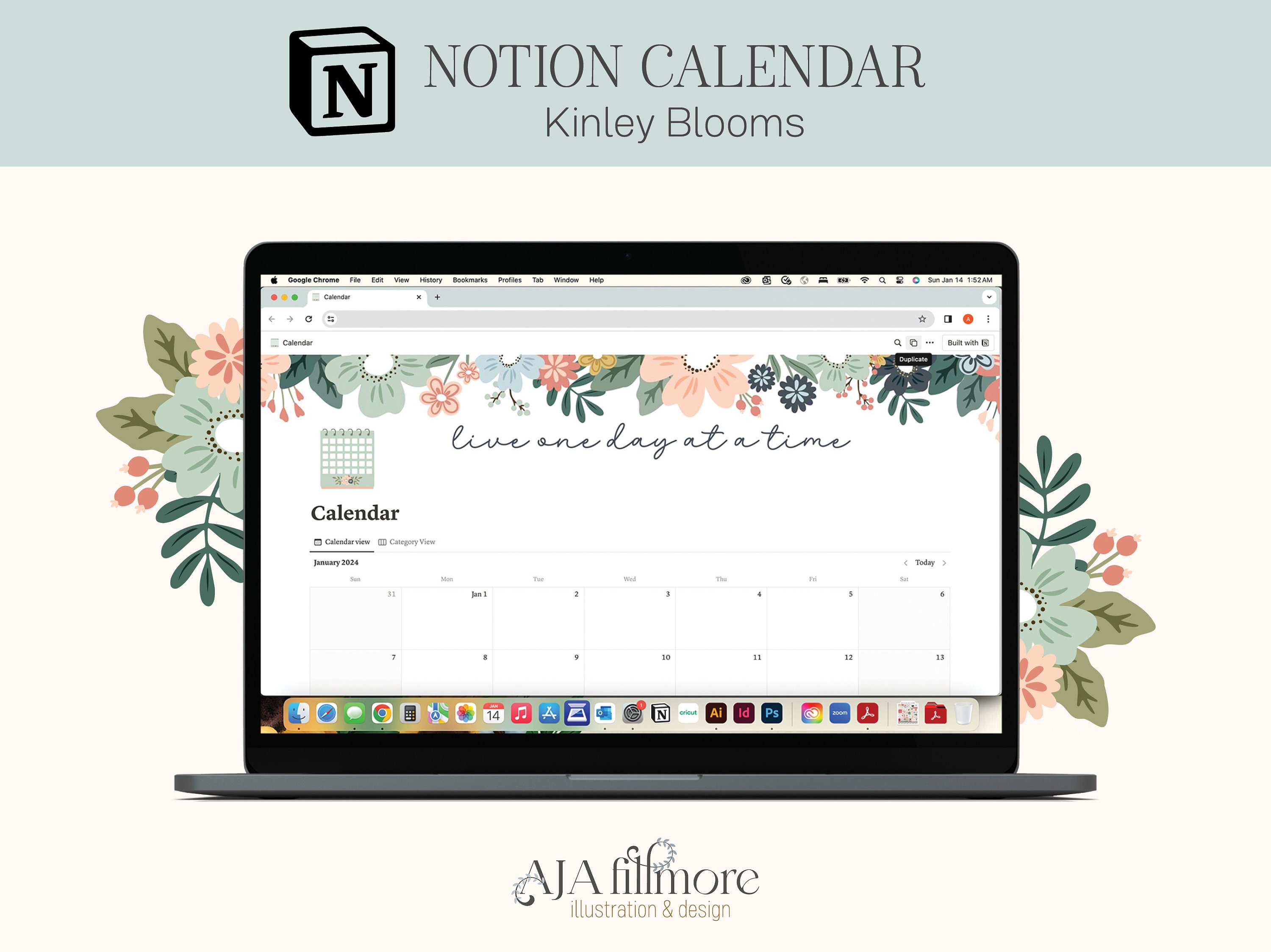 Notion Calendar Template, Notion Calendar, Notion Planner, Digital Calendar, Notion Template ...