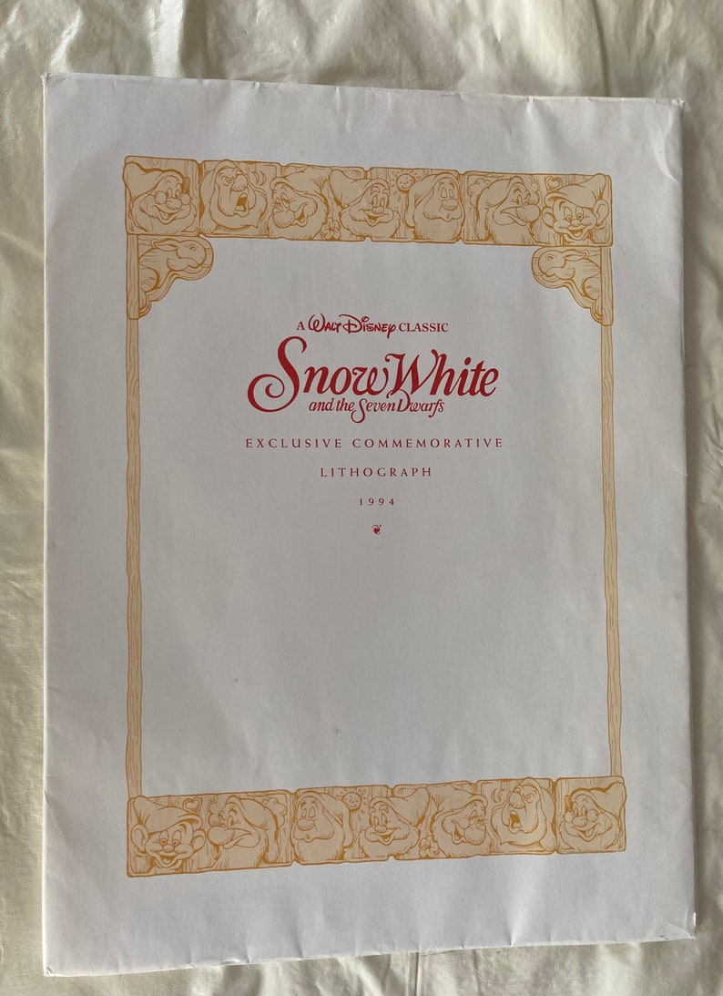 Snow White and the Seven Dwarfs Commemorative Poster - Etsy