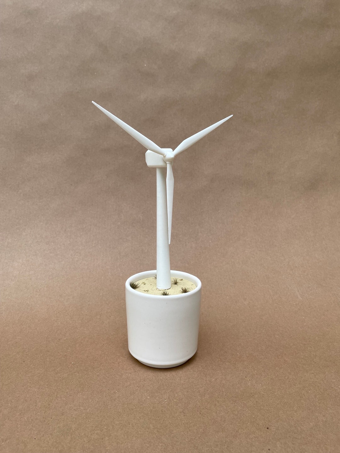 Wind Turbine Model Motorized desktop Miniature Green Energy Handmade ...