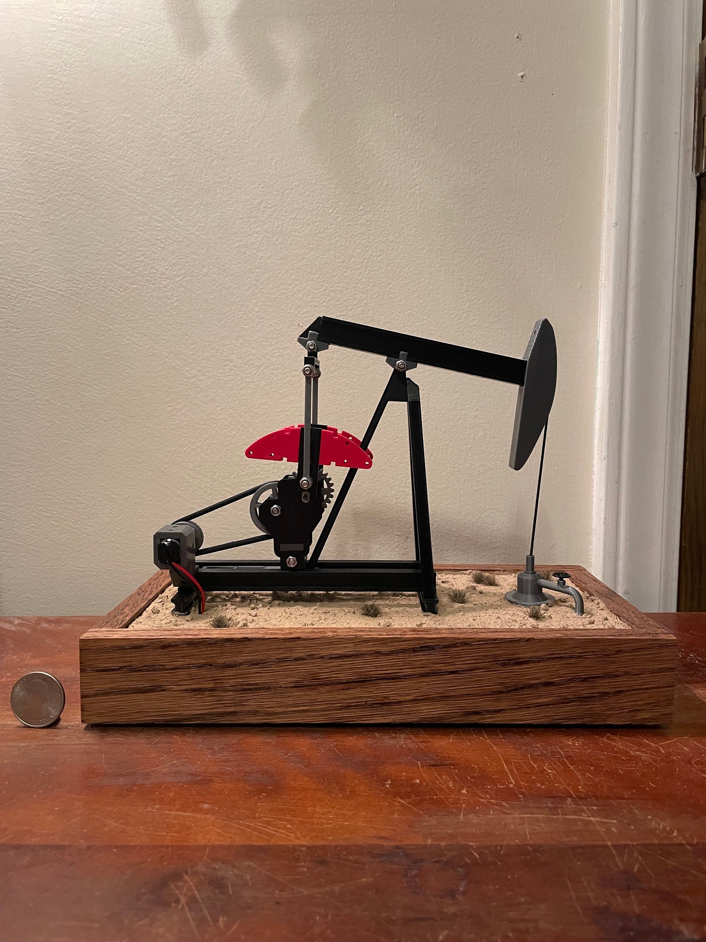 Oil Rig Model |V2| 3d Printed | Motorized Pumpjack | Oil Derrick Decor ...