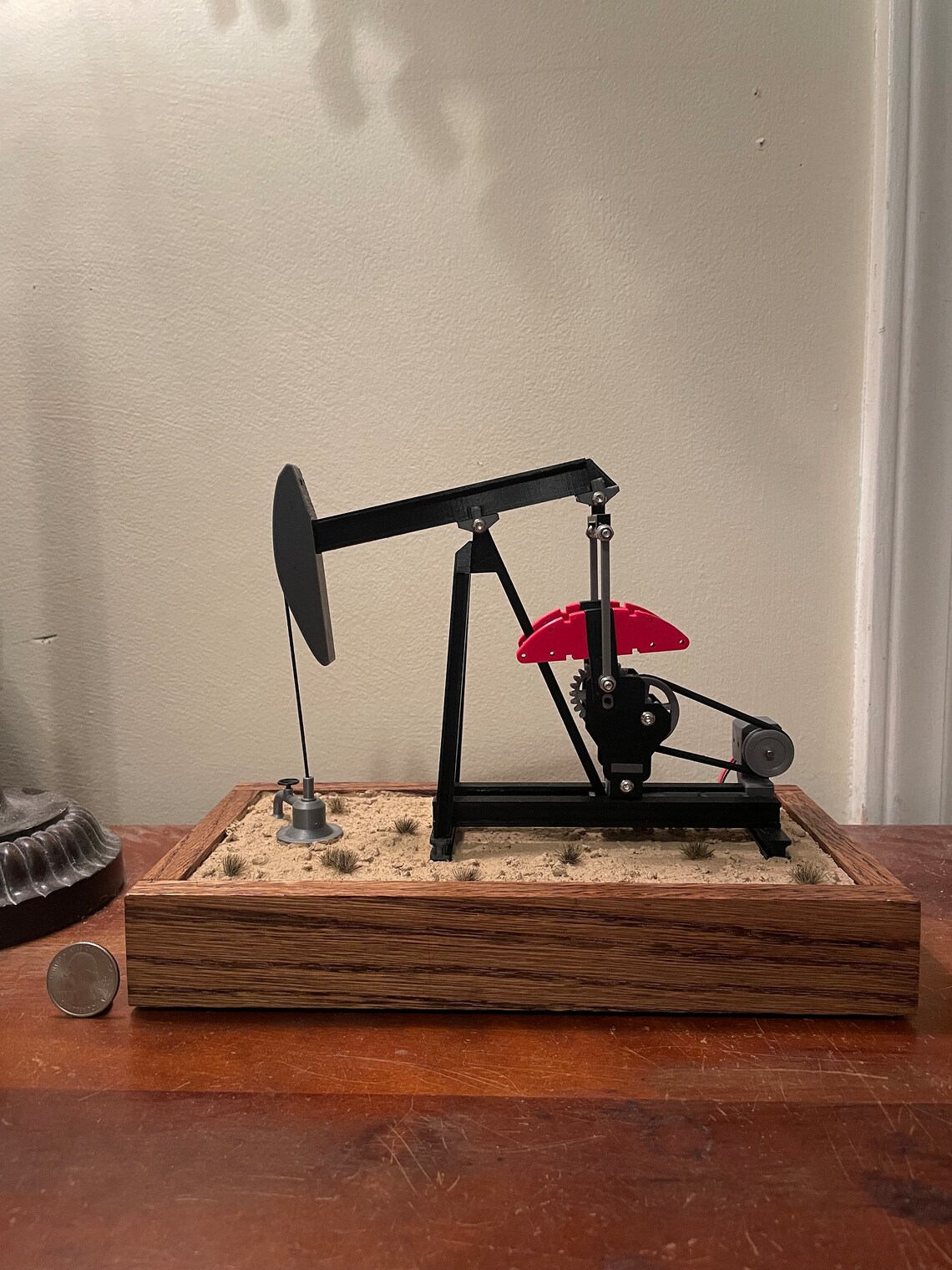 Oil Rig Model |V2| 3d Printed | Motorized Pumpjack | Oil Derrick Decor ...