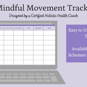 Mindful Movement Tracker: Fitness Planner Google Sheets Template ...