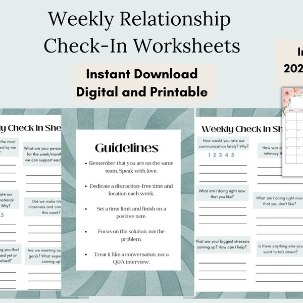 Weekly Check in Worksheet Therapy Worksheets - Etsy