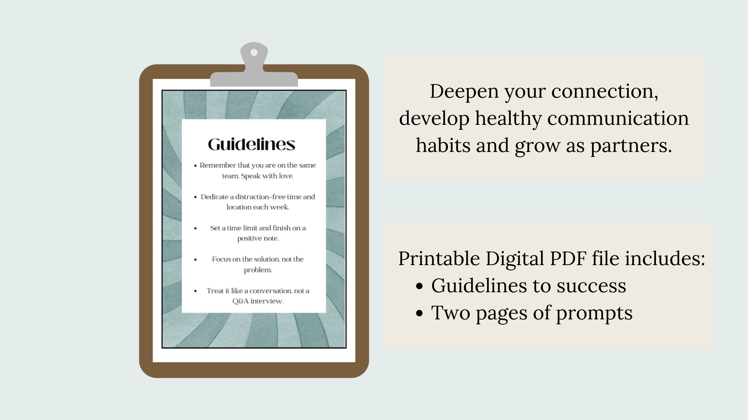 Couples Relationship Check-in Worksheet: Weekly Partner Questions for ...