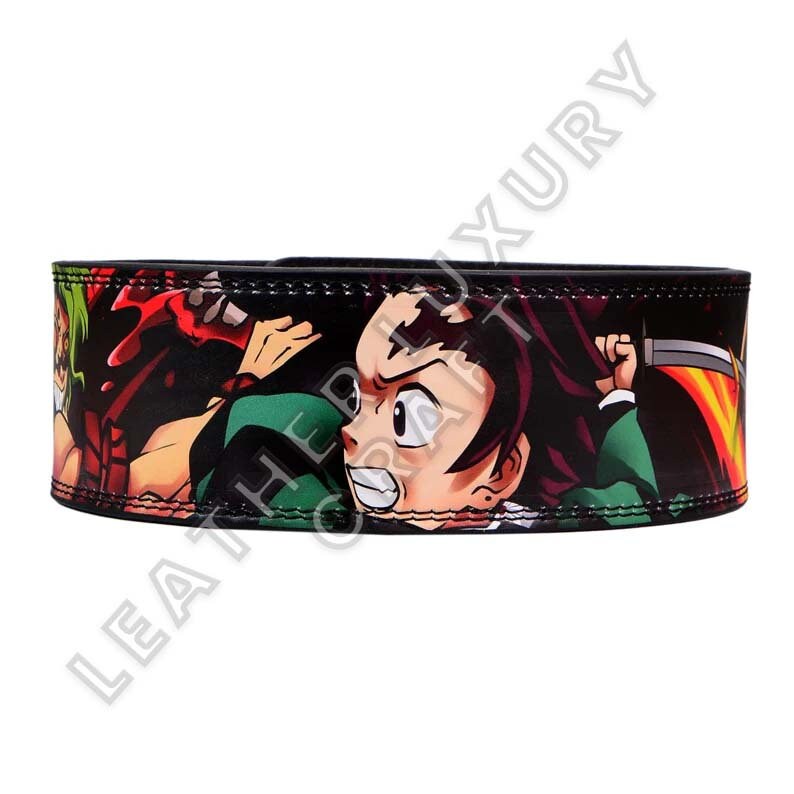 Anime Power Weightlifting Nubuck Leather Lever Belt 4 Wide Heavy Duty ...