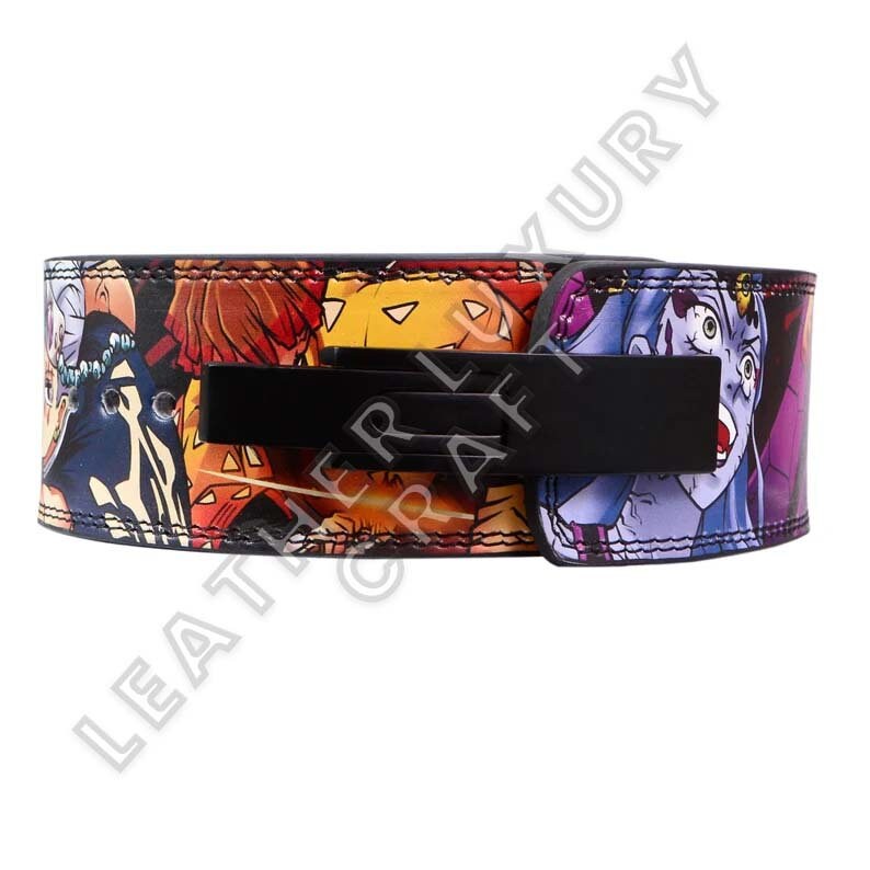 Anime Power Weightlifting Nubuck Leather Lever Belt 4 Wide Heavy Duty ...