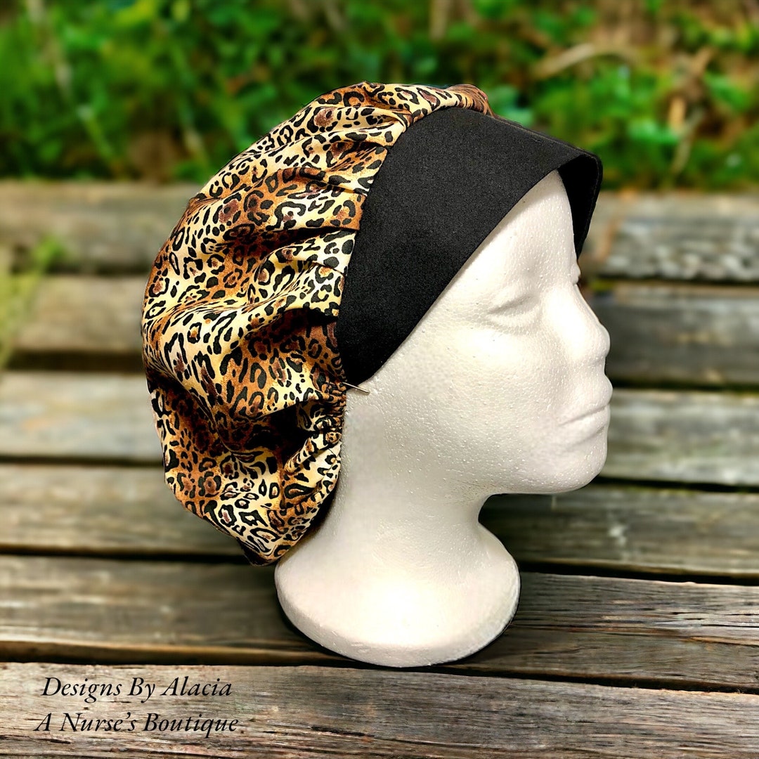 Cheetah Leopard Animal Print Beige Brown Nurse Medical Surgical Scrub ...