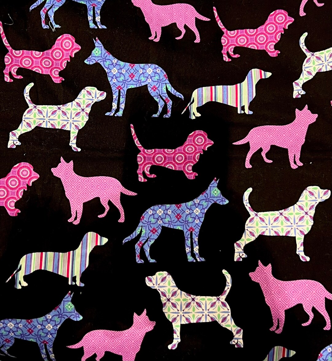 Dog Breeds Puppy Pet Patches Patchwork Pink Purple Blue Nurse Medical ...