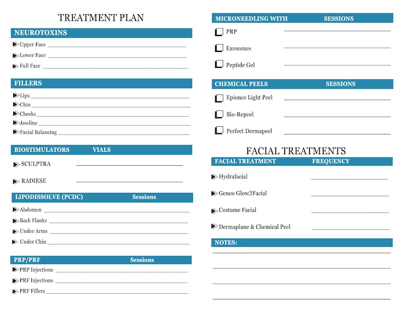 Aesthetic Assessment Form - Etsy