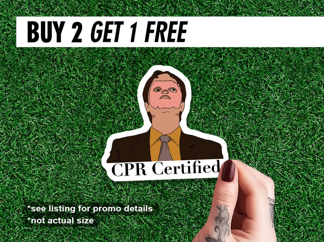 CPR Certified the Office Sticker Dwight Schrute Trendy Cute Nerd Art ...