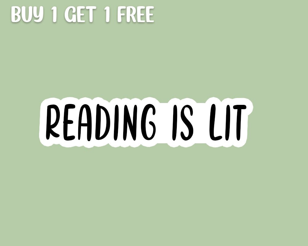 Reading is Lit Sticker Indie 90s 2000s Anime Cute Nerd Grammar - Etsy