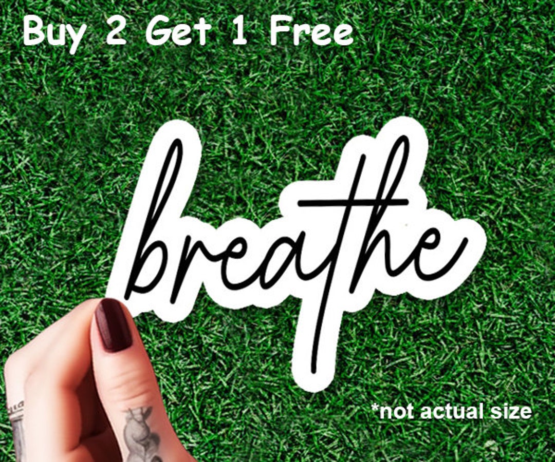 Breathe Sticker Indie 90s 2000s Anime Cute Nerd Sports Funny Anxiety ...