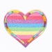 Glitter Rainbow Heart- Iron on Patch - Embroided Patch - Applique - Etsy