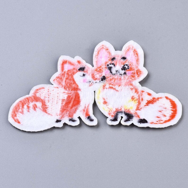 Red Fox Couple - Iron on Patch - Embroided Patch - Applique - Etsy