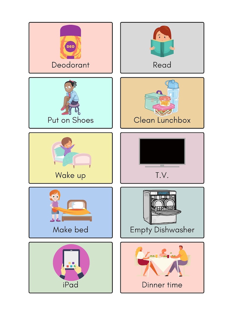Visual Schedule for Kids - Etsy
