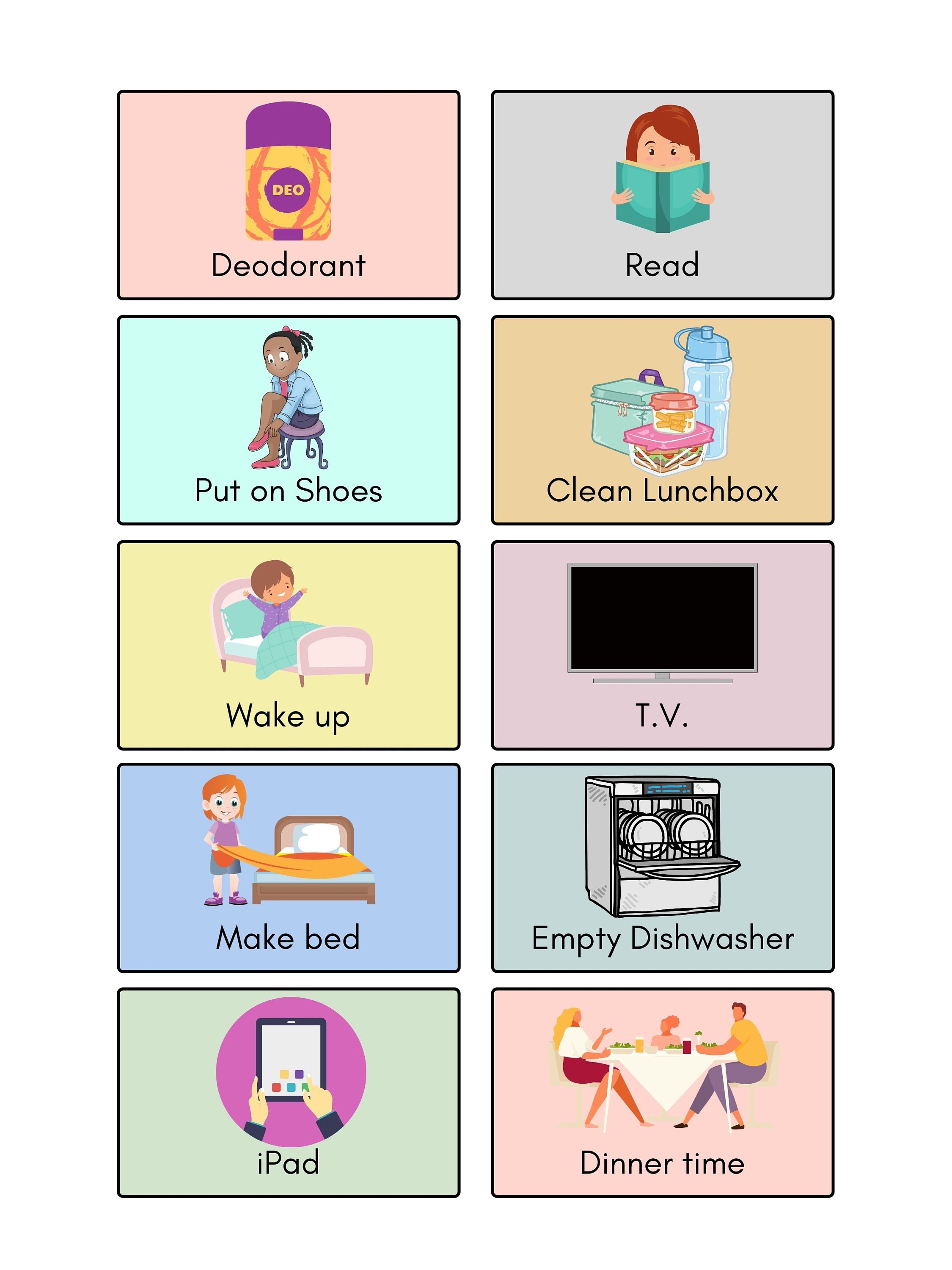 Visual Schedule for Kids - Etsy