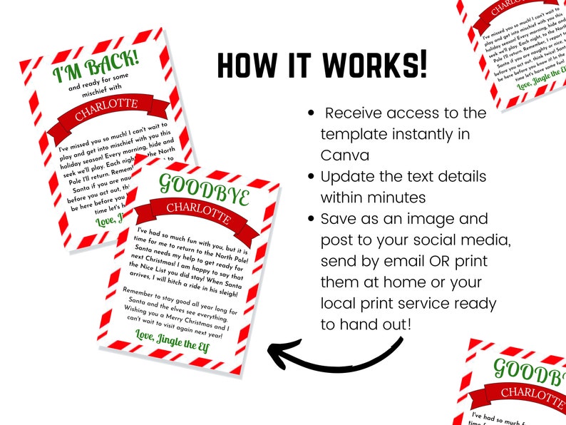 EDITABLE Elf Welcome & Goodbye Letters BUNDLE - Etsy