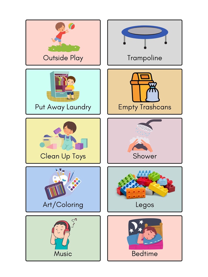 Visual Schedule for Kids - Etsy