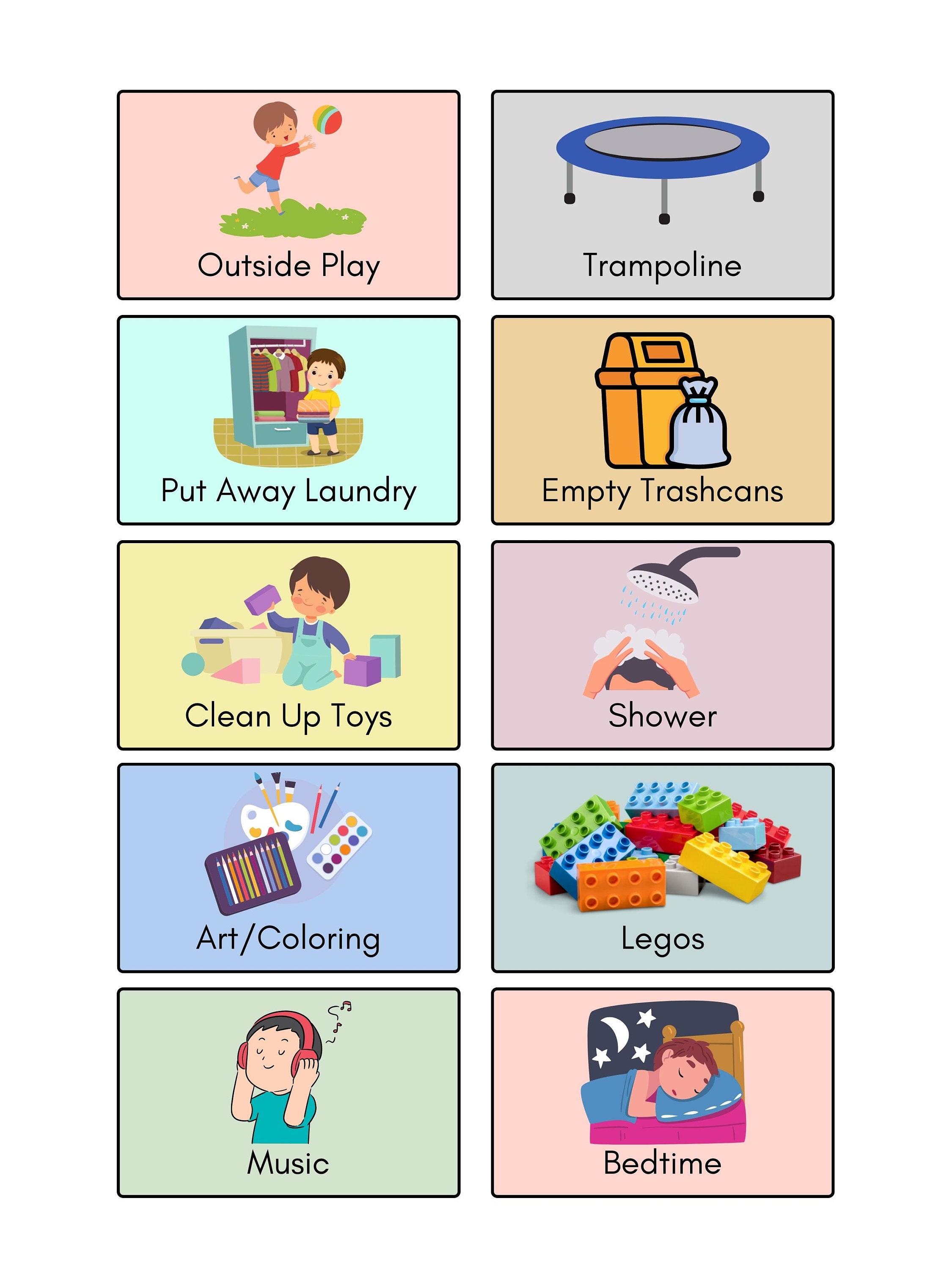 Visual Schedule for Kids - Etsy