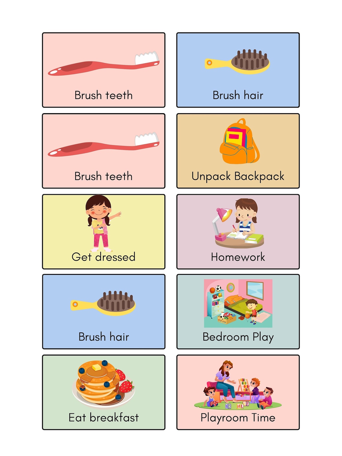 Visual Schedule for Kids - Etsy