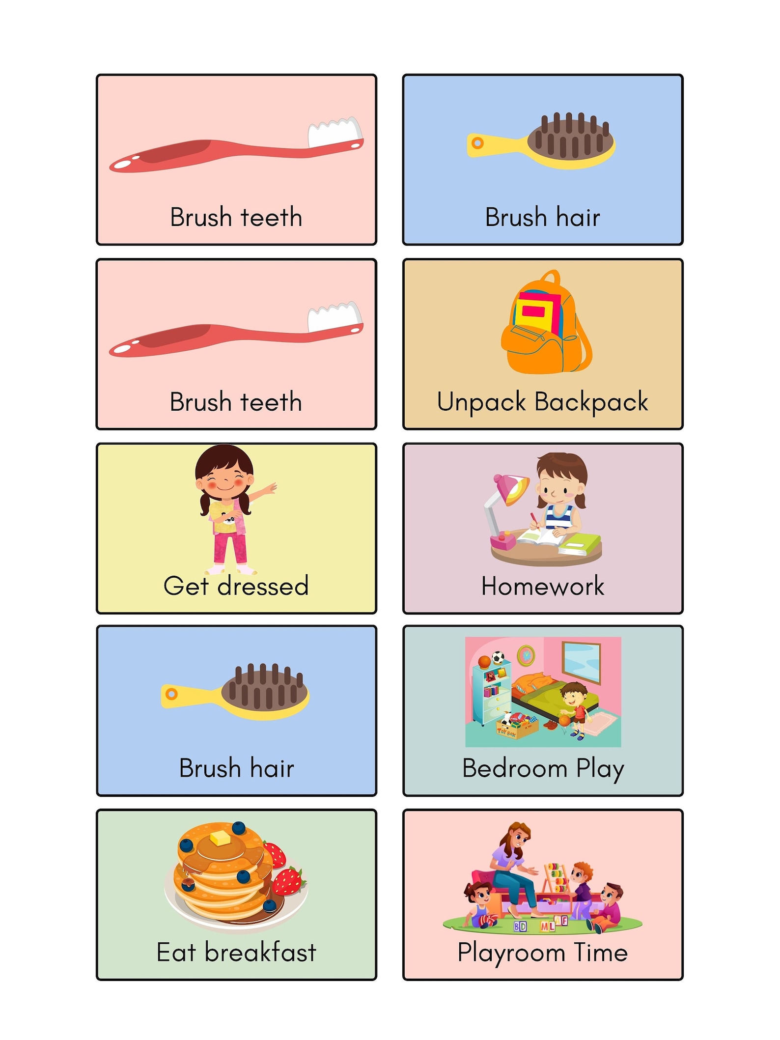 Visual Schedule for Kids - Etsy