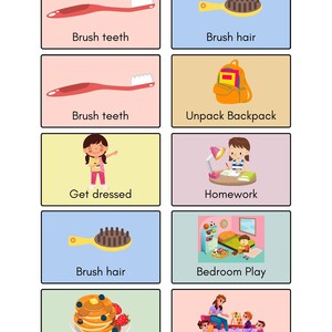 Visual Schedule for Kids - Etsy