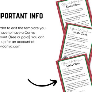 EDITABLE Letter From Santa Template - Etsy