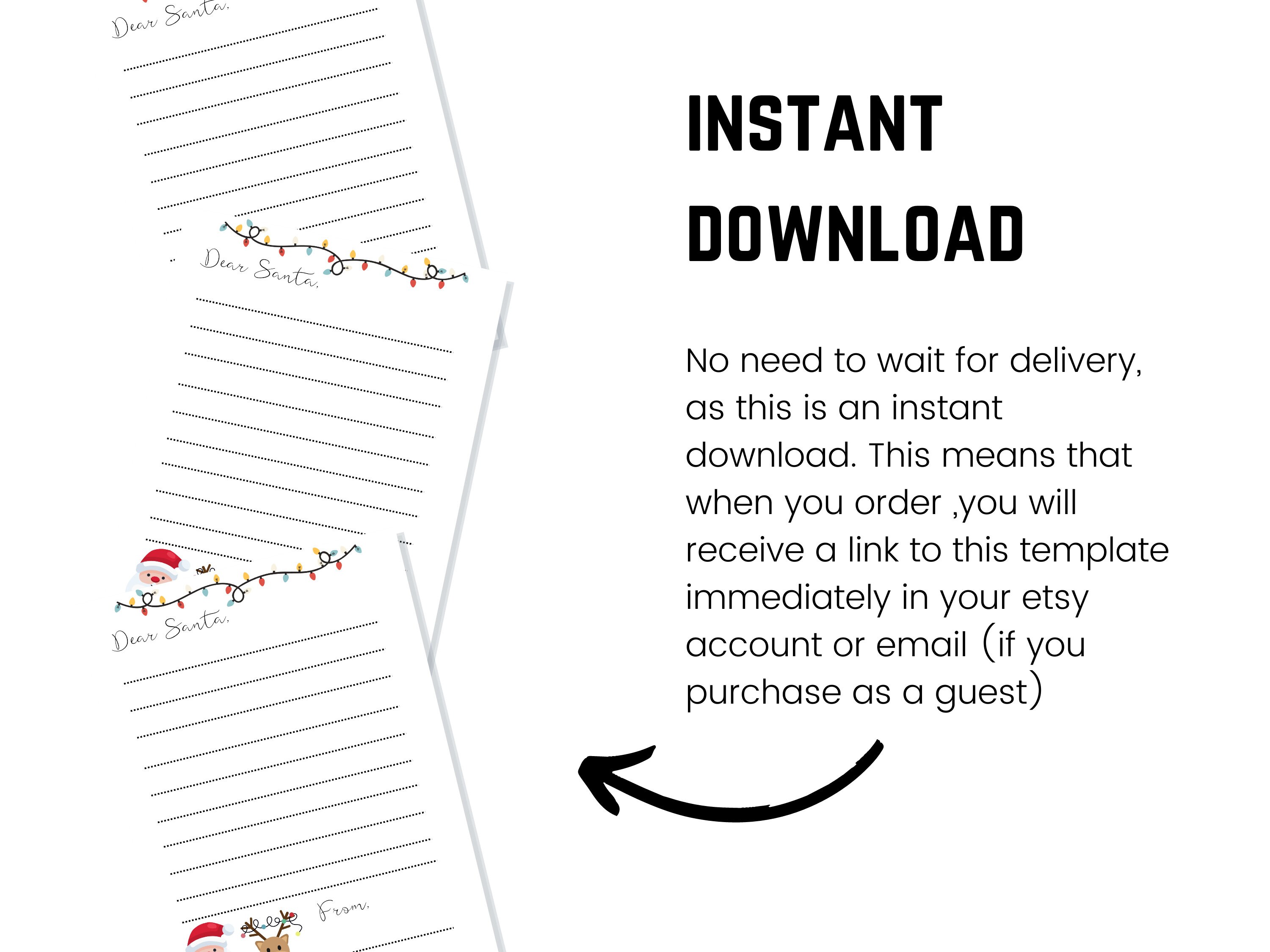 EDITABLE Letter to Santa Template - Etsy