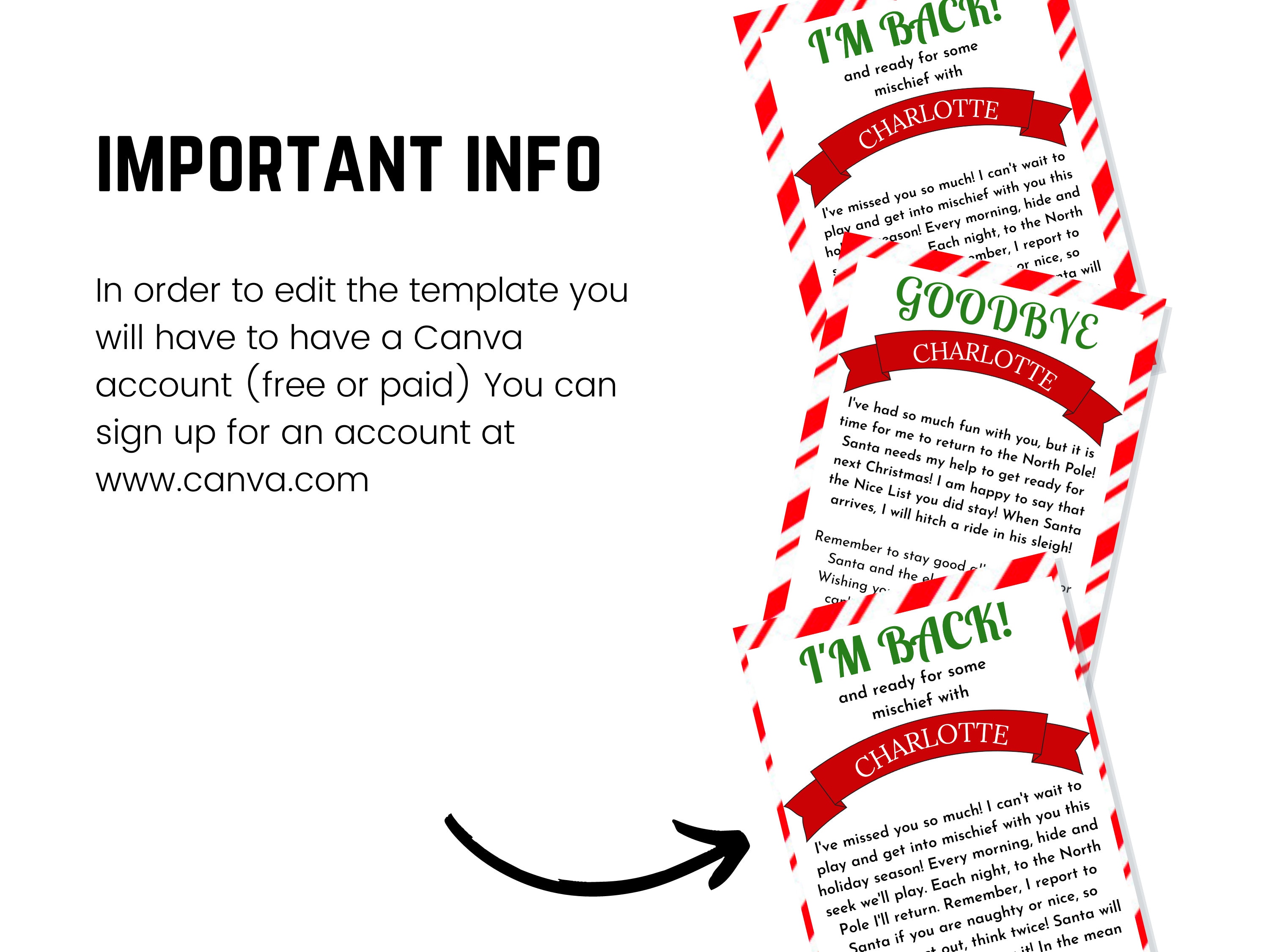 EDITABLE Elf Welcome & Goodbye Letters BUNDLE - Etsy