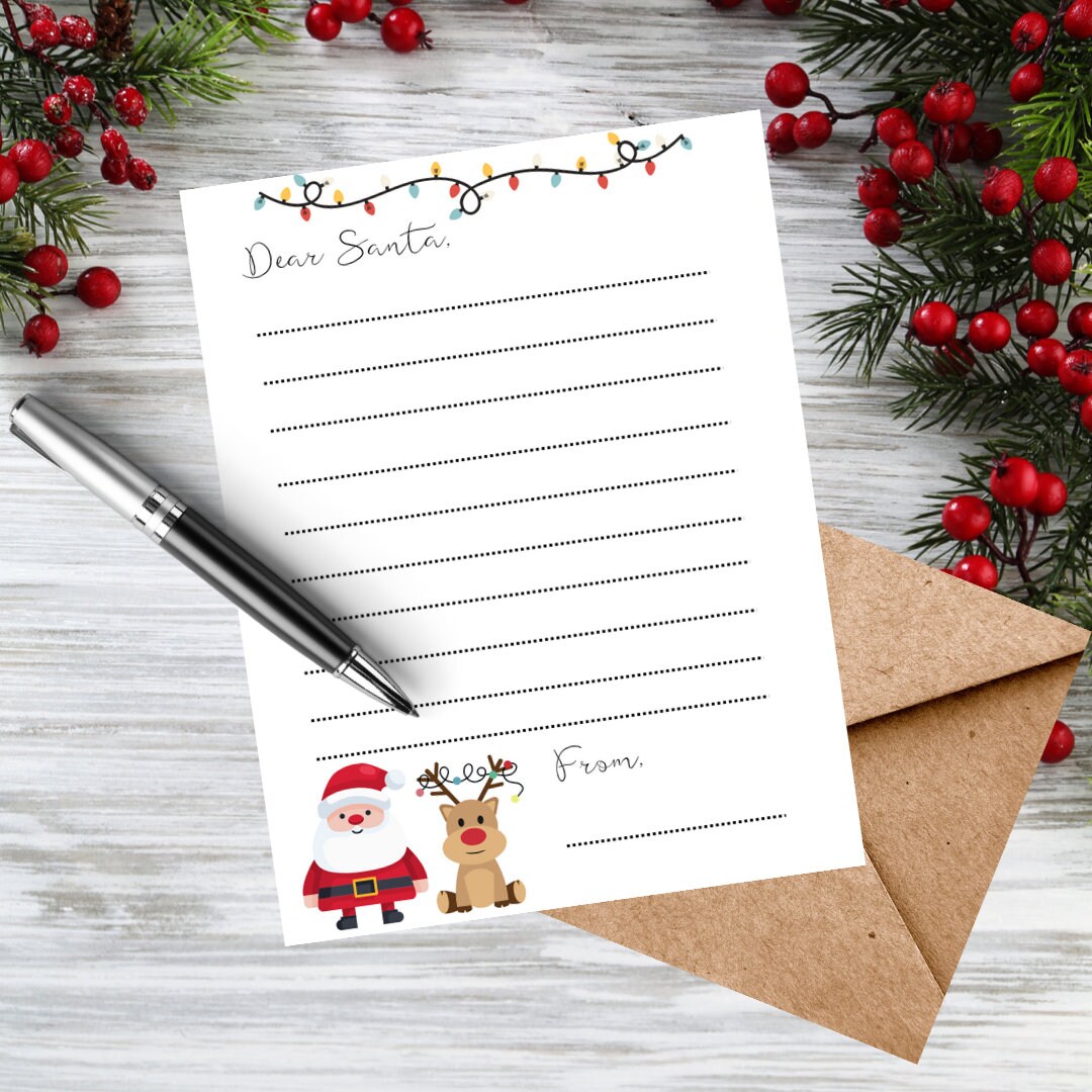 EDITABLE Letter to Santa Template - Etsy