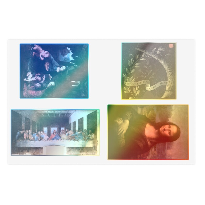 Leonardo Da Vinci's Famous Art Vinyl Sticker Collection - Etsy