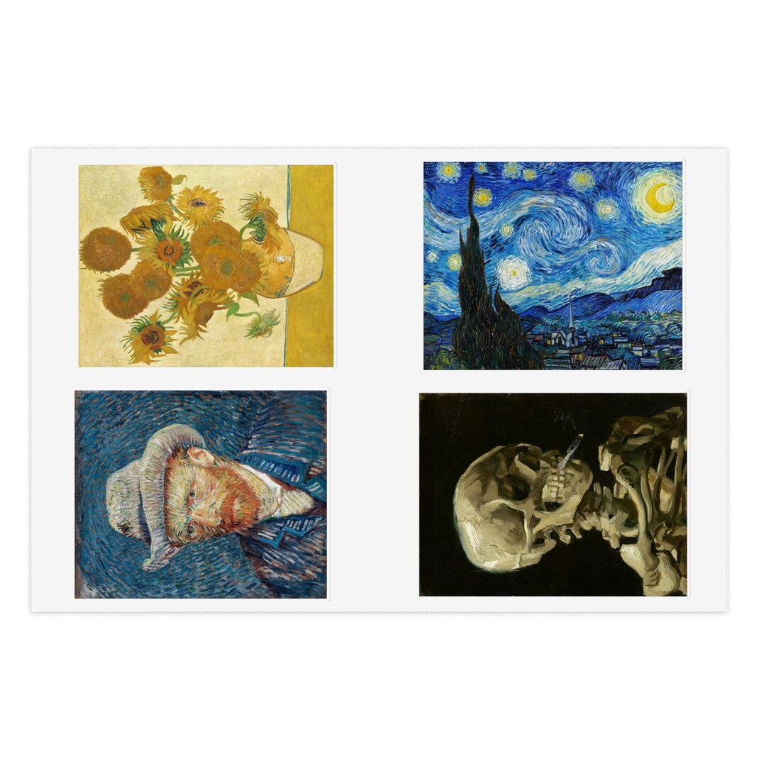 Vincent Van Gogh Classic Art Sticker Sheet - Etsy
