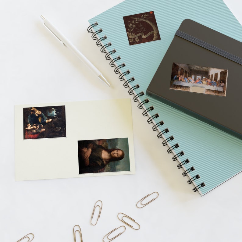Leonardo Da Vinci's Famous Art Vinyl Sticker Collection - Etsy