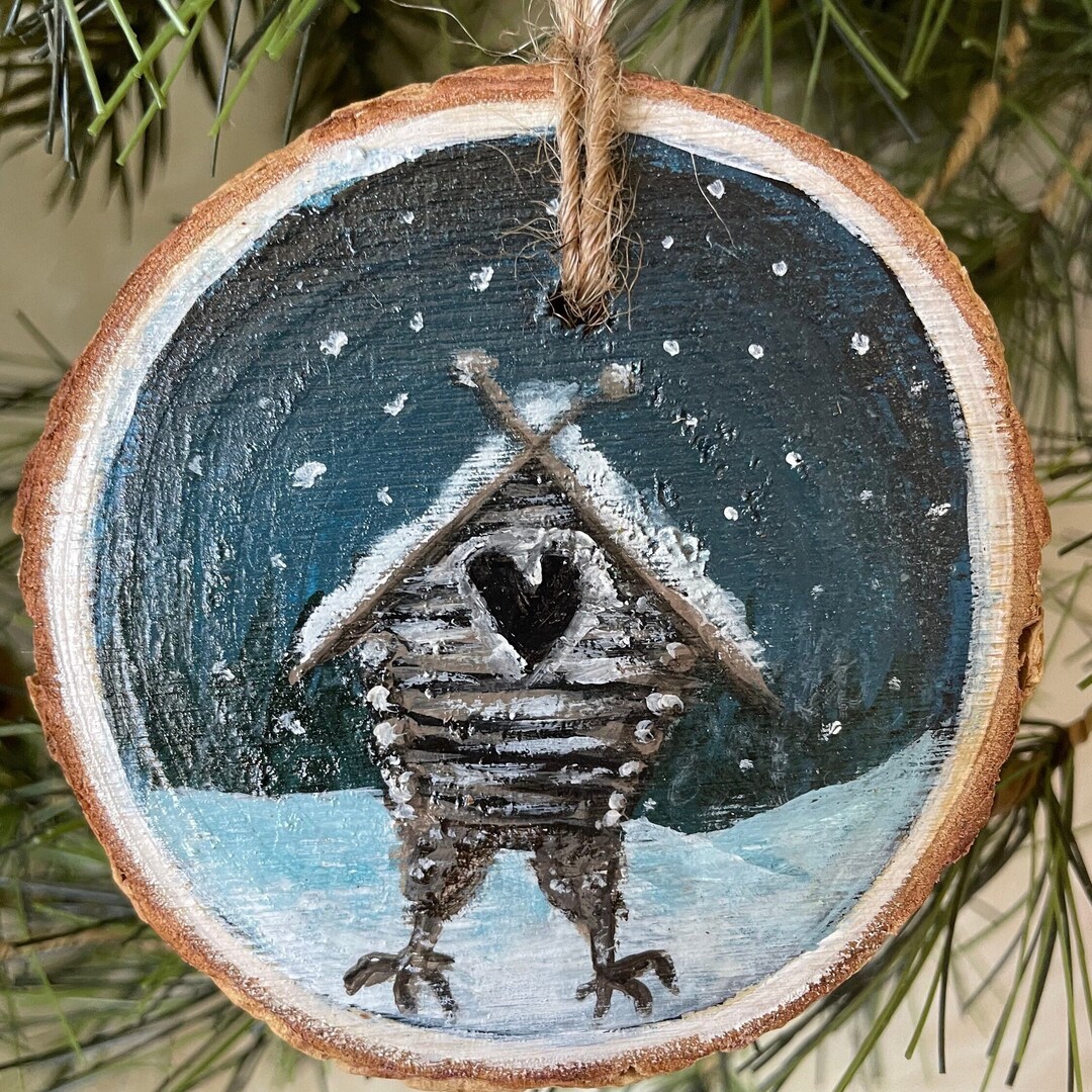 Rustic Wooden Ornament Baba Yaga's Hut Snowflake - Etsy