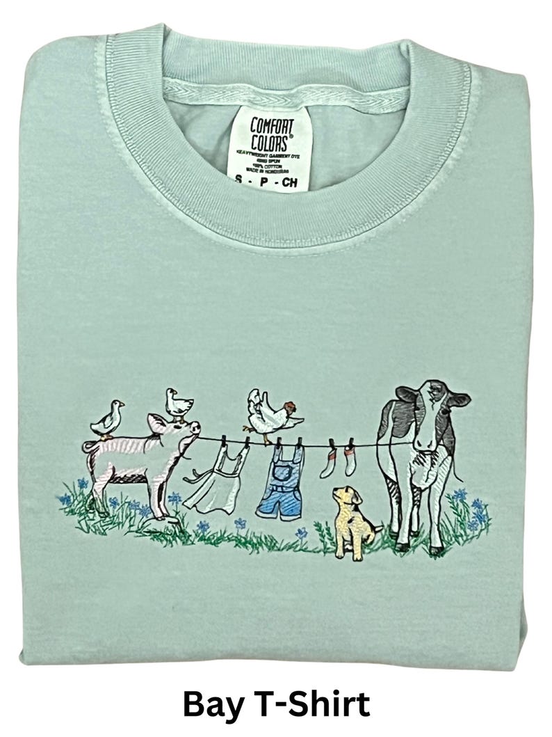 Embroidered Barnyard Animals, Pig, Cow, Dog, Cottagecore, Gift - Etsy