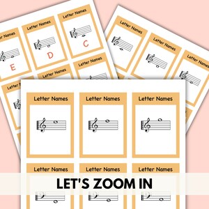Music Theory Flashcards Printable | Letter Names of Notes Learning ...