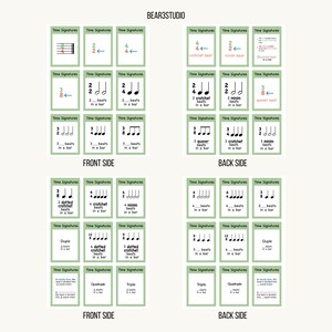 Music Theory Flashcards Printable | Music Time Signatures Learning ...