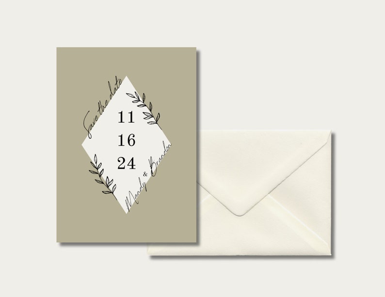 Simple Save the Date Template, Save the Date No Photos, Editable Save ...