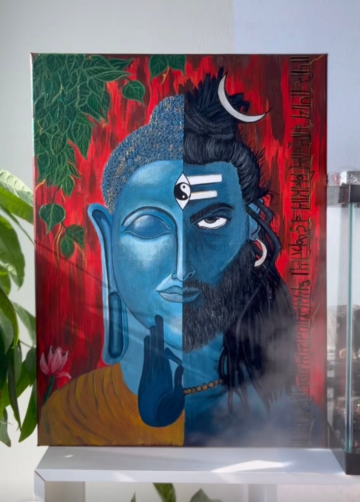 Lord Shiva/buddha Wall Art Print Abstract Wall Art Indian - Etsy